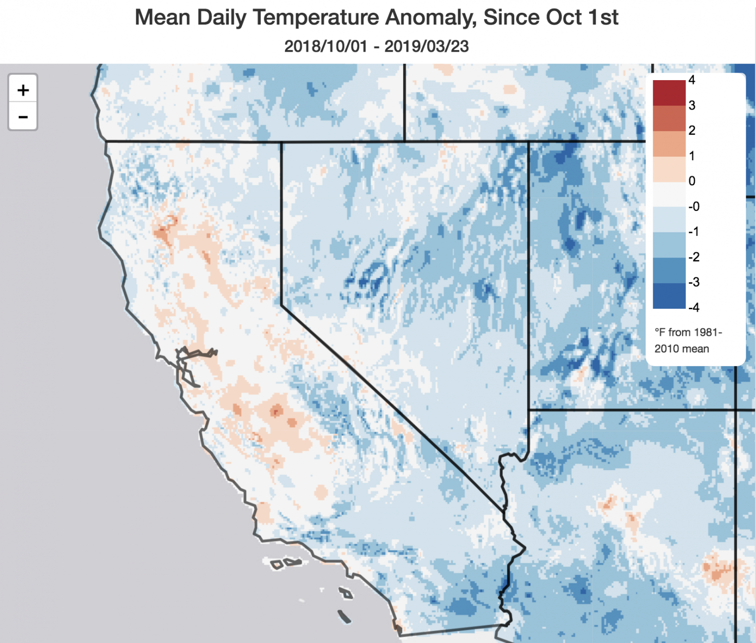 After a prolonged cold and wet spell in California, warmer (but still ...