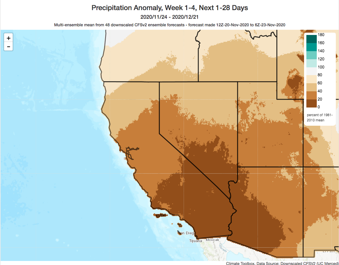 Very dry weather across California through mid-December - Weather West