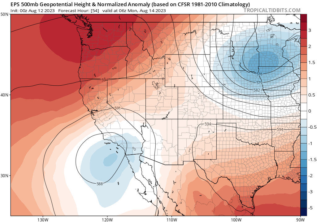Heat, humidity, and some thunderstorms to come as cut-off low sets up shop south of blocking ...